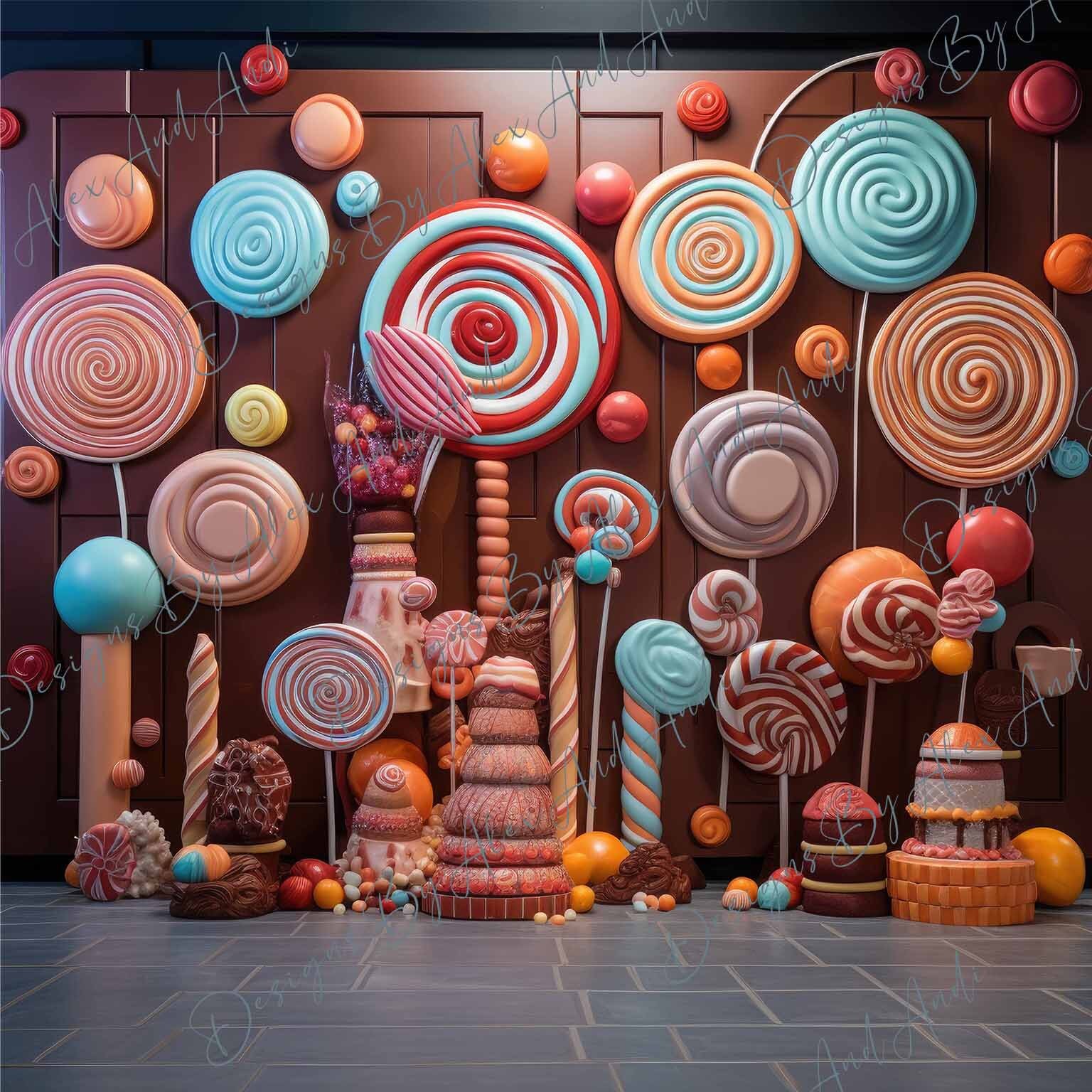 Wonky Chocolate Factory Digital Backdrop Overlay Background Photo ...