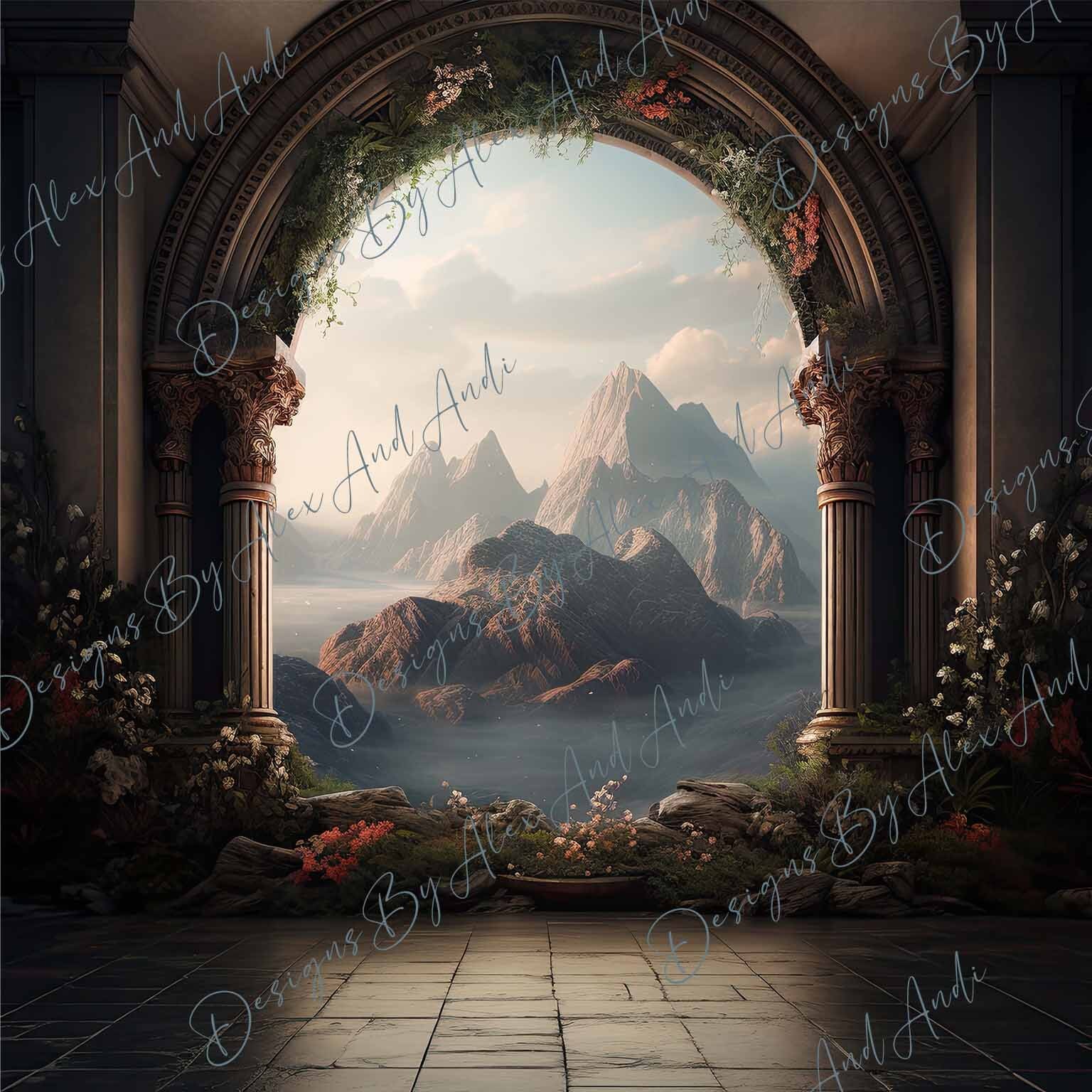 Arch Studio Backdrop Background Digital Birthday Child Photo Shoot ...