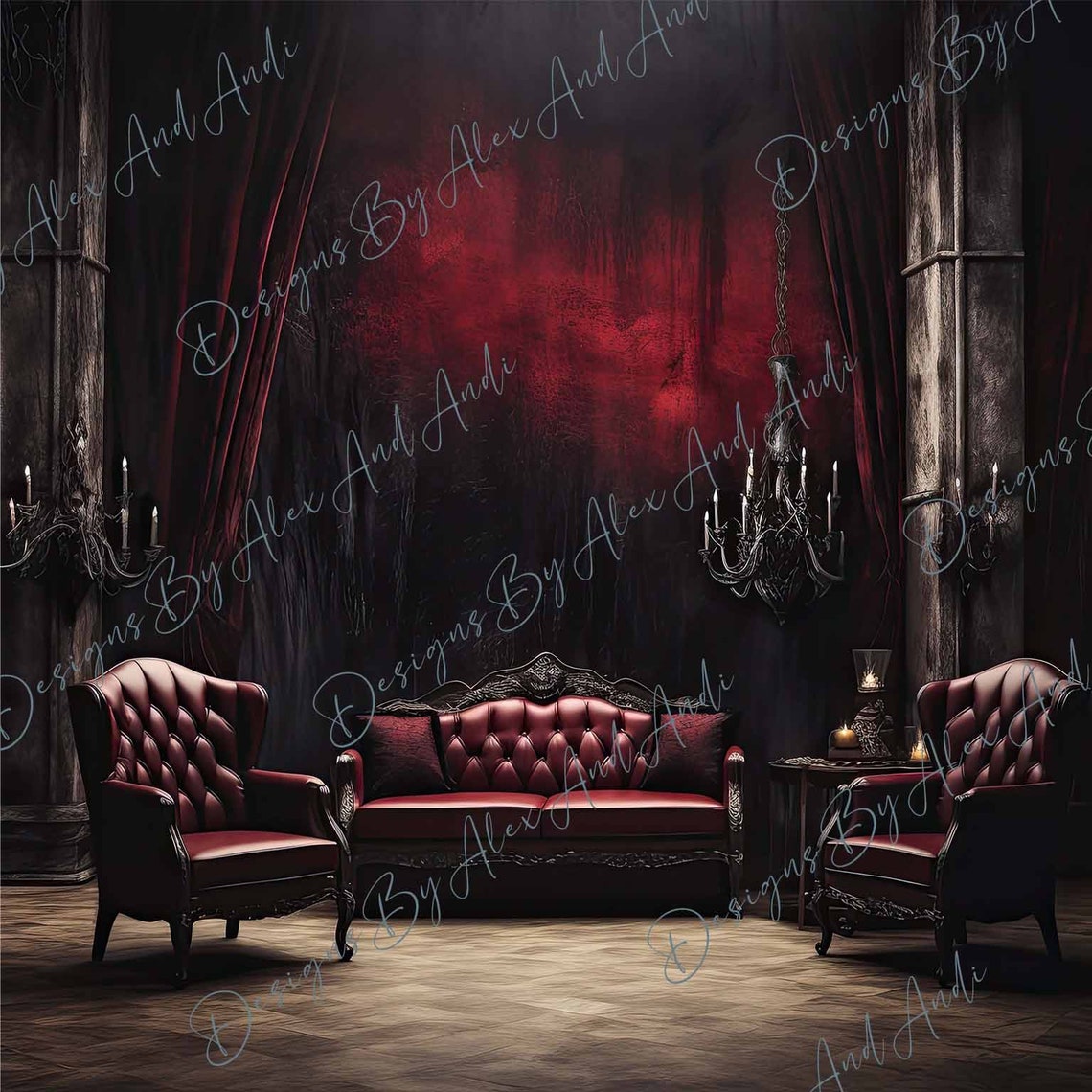Vampire Room Digital Backdrop Background Birthday Child Photo Shoot ...