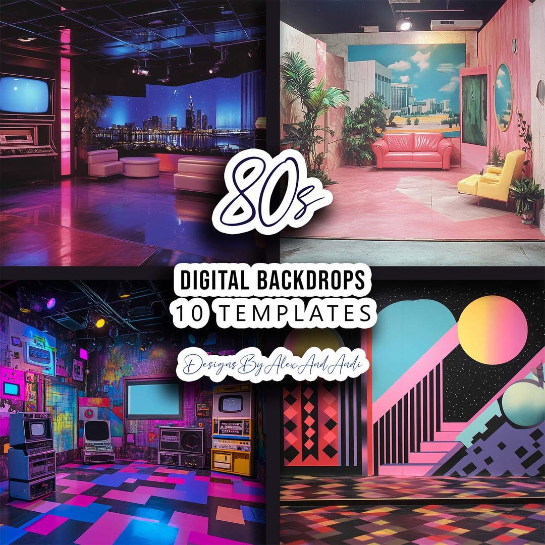80s Back Drop Photo Eighty 1980s Back Ground Photo Shoot Digital ...