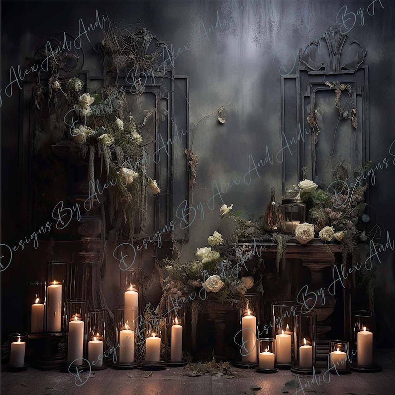 Candle Light Studio Backdrop Background Digital Birthday Child Photo ...