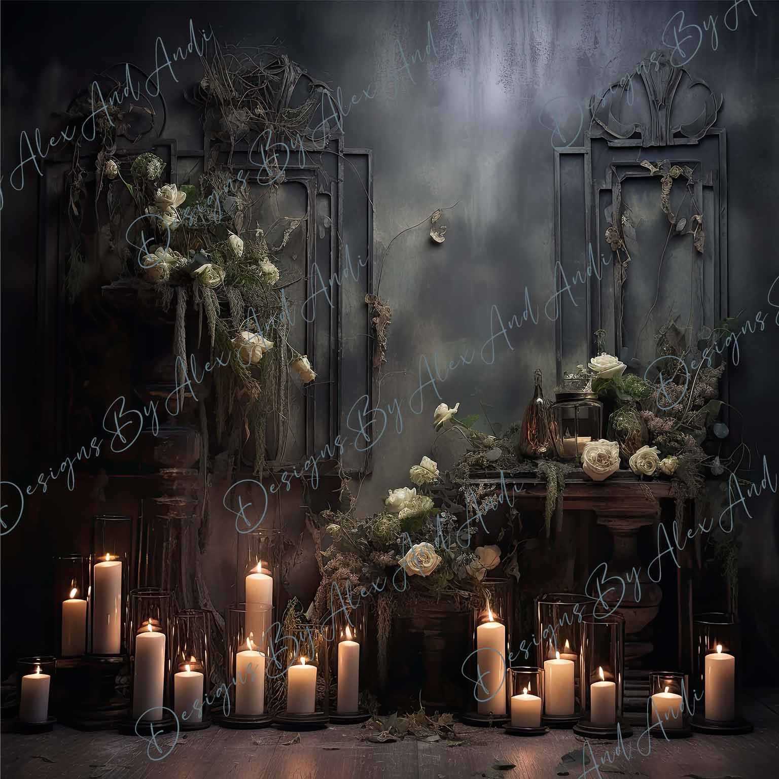 Candle Light Studio Backdrop Background Digital Birthday Child Photo ...