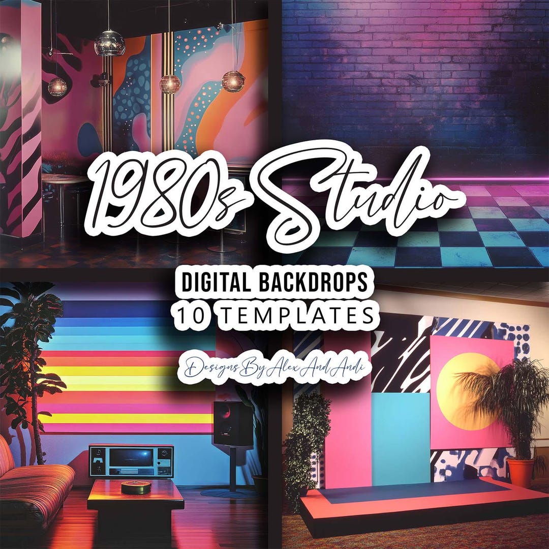 1980s Studio Digital Backdrops: Photo Shoot Backgrounds (JPG) - Etsy