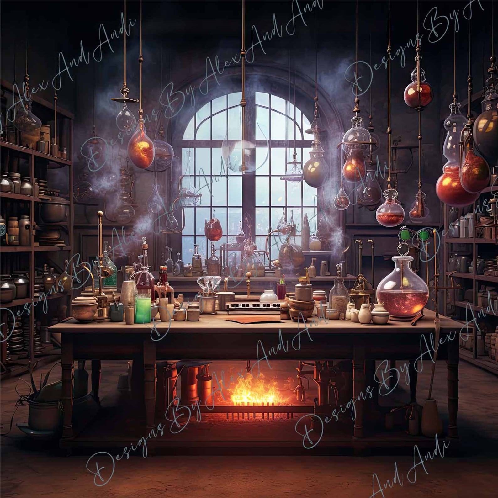 Mad Scientist Backdrop Background Digital Birthday Child Photo Shoot ...
