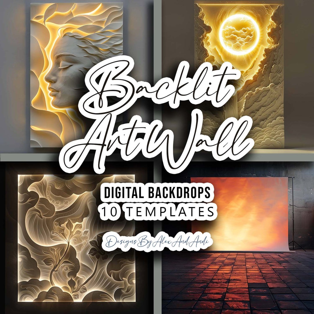 Backlit Art Wall Digital Backdrop Fineart Backlight Photo Shoot Elegant ...