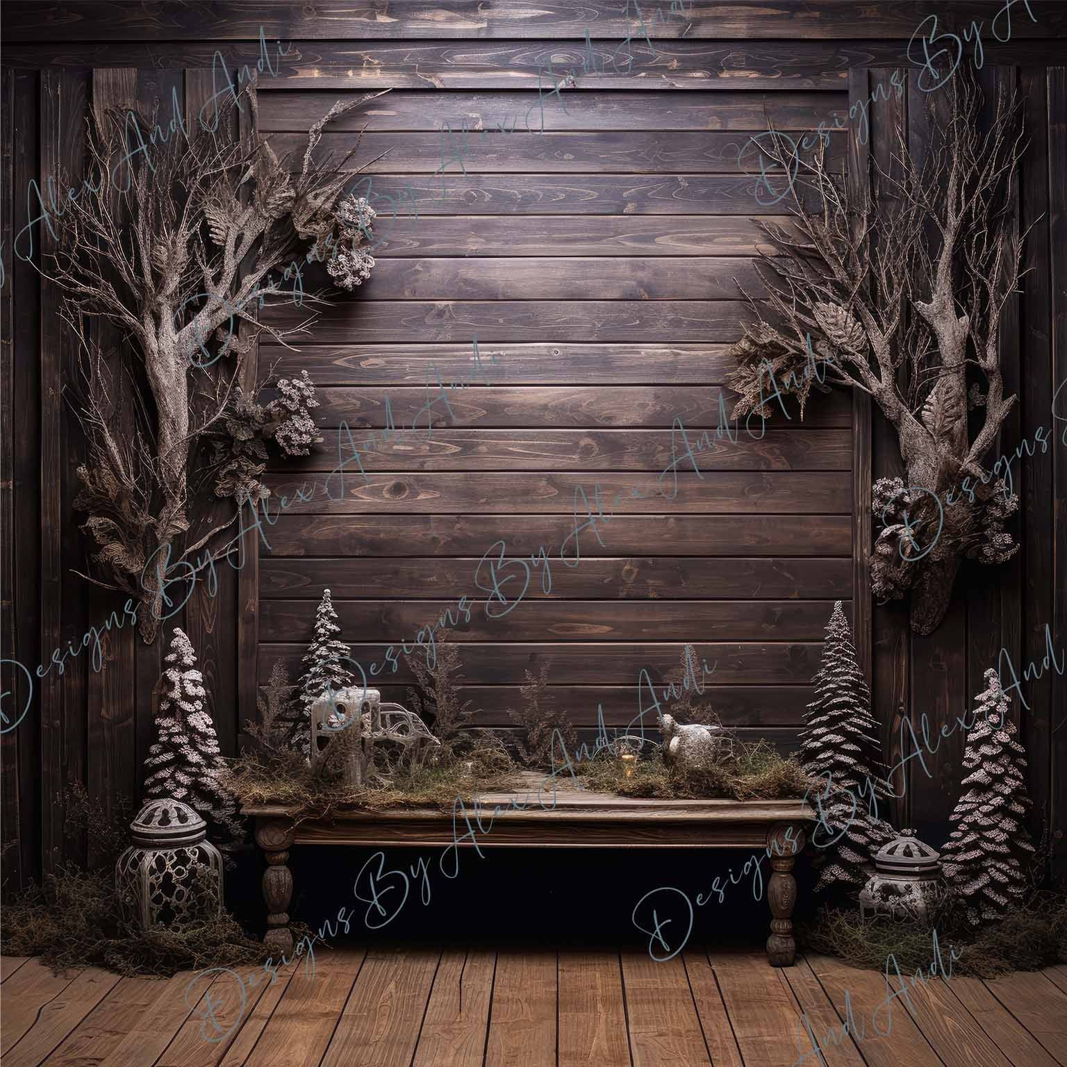 Wood Forest Studio Backdrop Background Digital Child Nature Photo Shoot ...