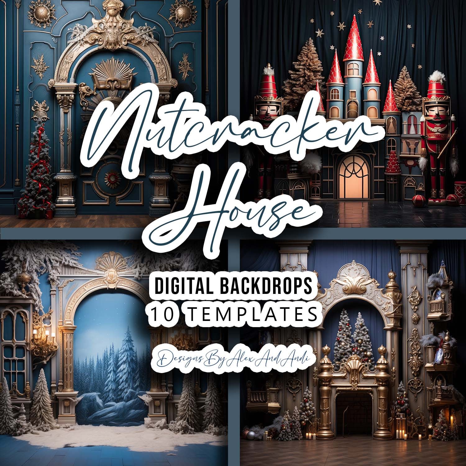 Nutcracker House Digital Backdrop Overlay Background Wedding Birthday ...