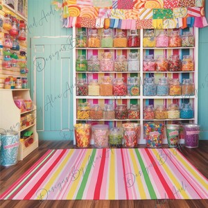 Candy Store Studio Backdrop Background Digital Photo Shoot Picture Prop ...