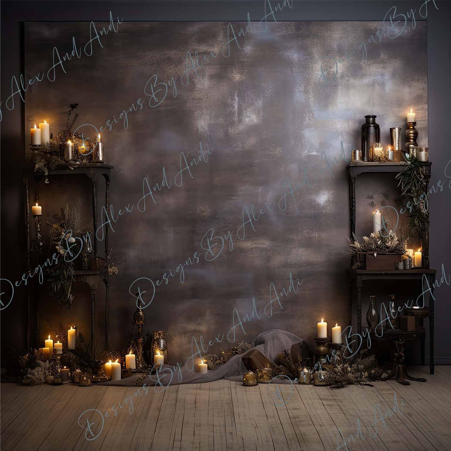Candle Light Studio Backdrop Background Digital Birthday Child Photo ...