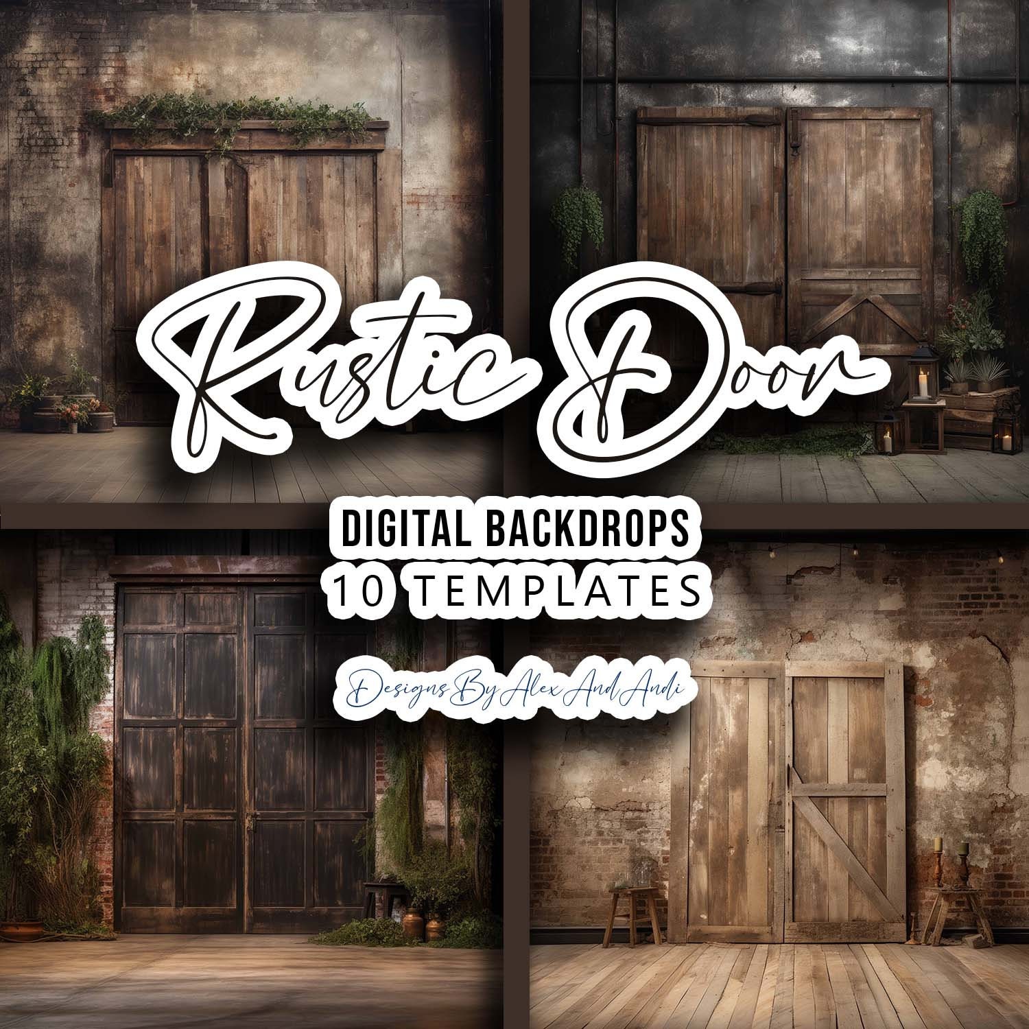 Rustic Door Digital Backdrop Overlay Background Event Photo Shoot ...