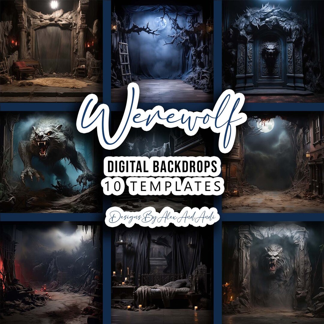 Werewolf Digital Backdrop Background Birthday Child Photo Shoot Picture ...