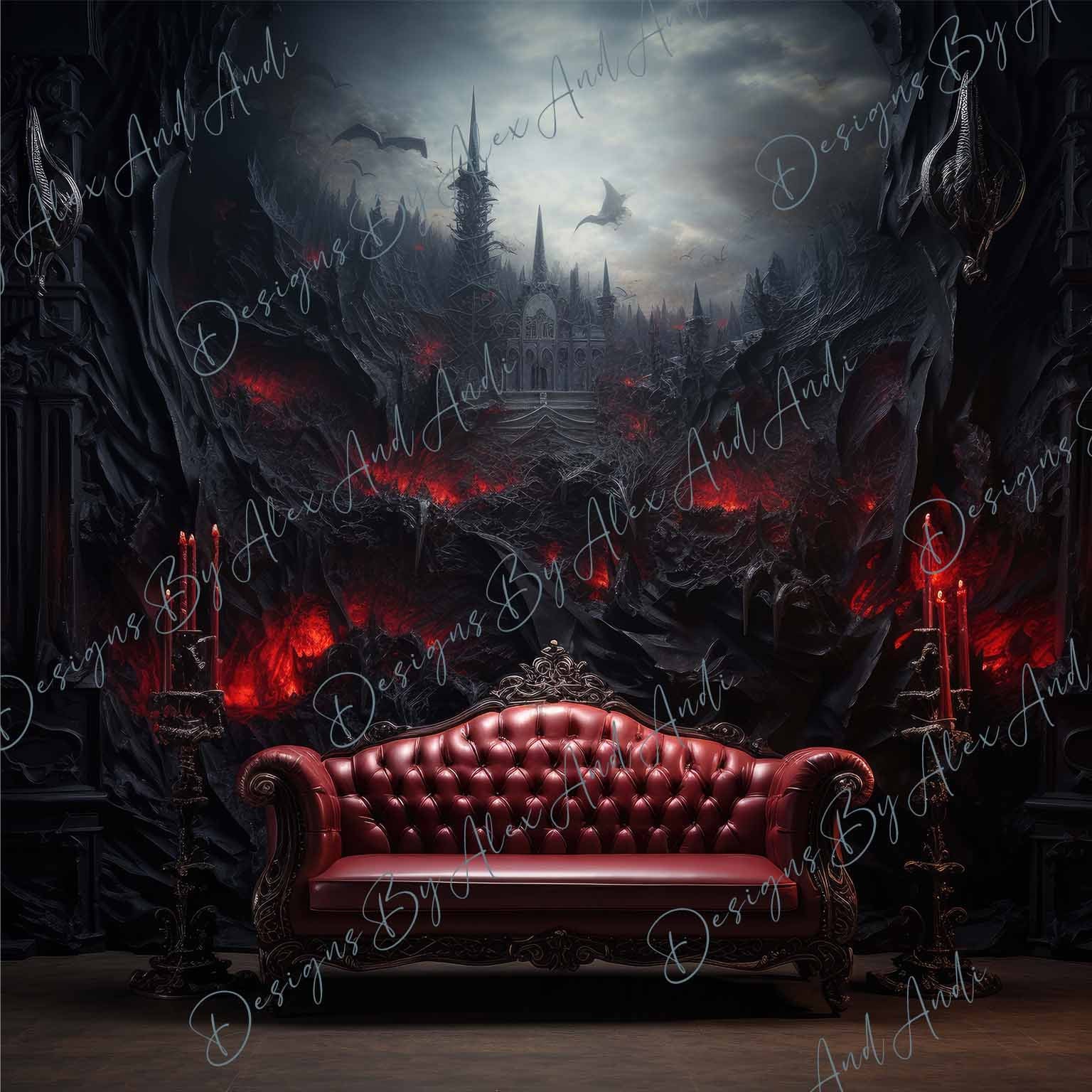 Vampire Room Digital Backdrop Background Birthday Child Photo Shoot ...