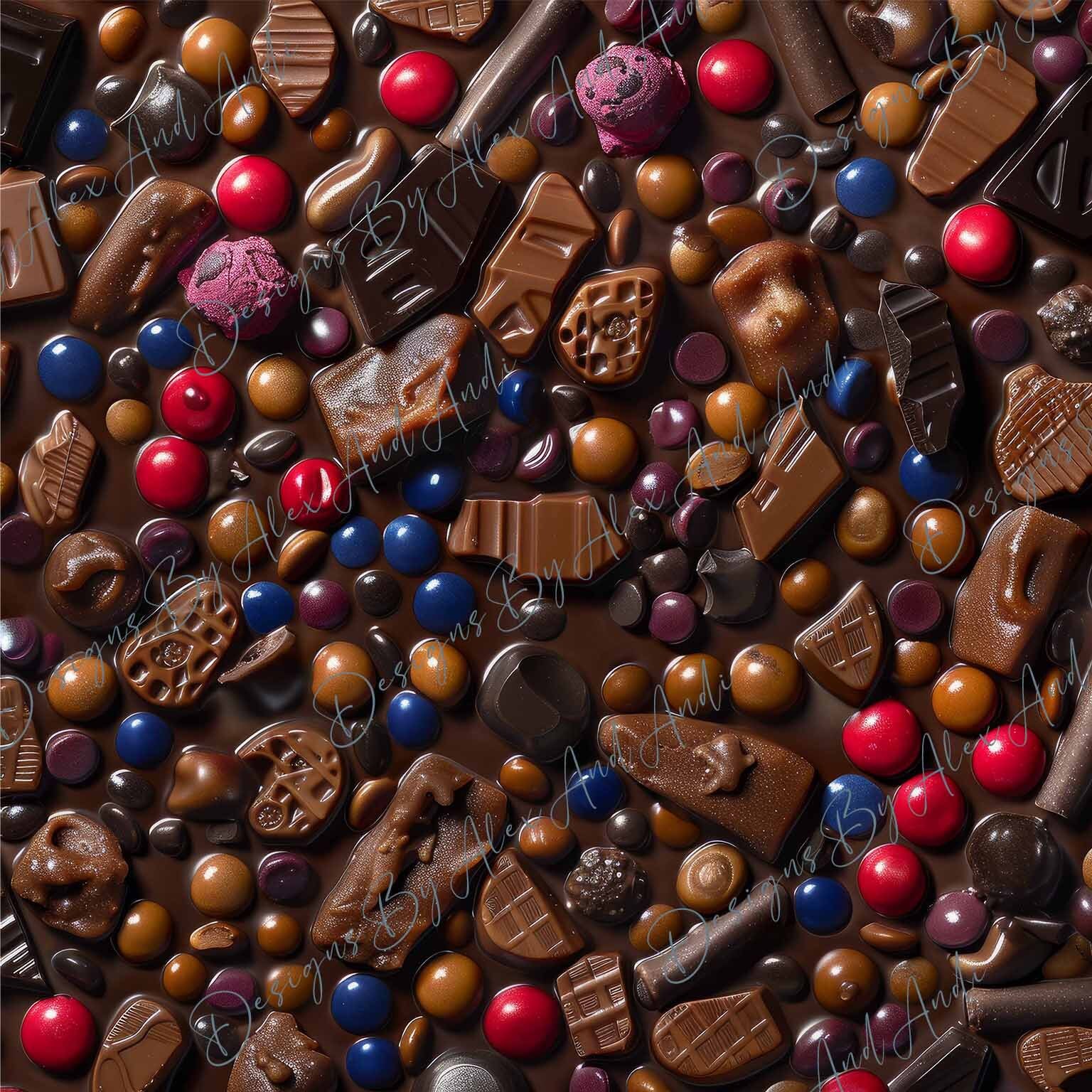 Wonky Chocolate Wall Digital Background Overlay Backdrop Kid Child ...