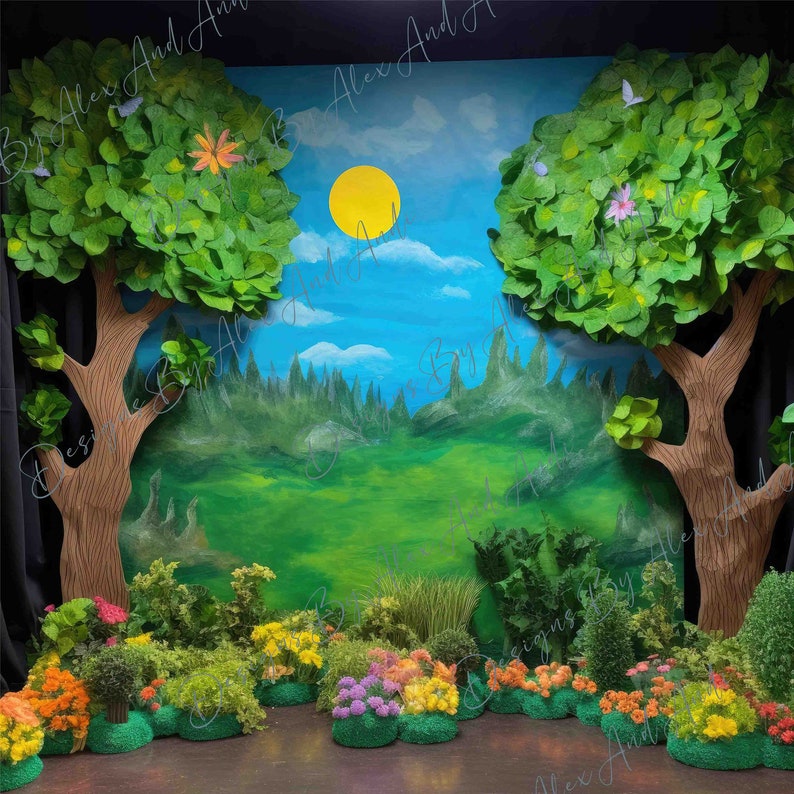 Earth Day Backdrop Background Digital Photo Shoot Studio Children ...