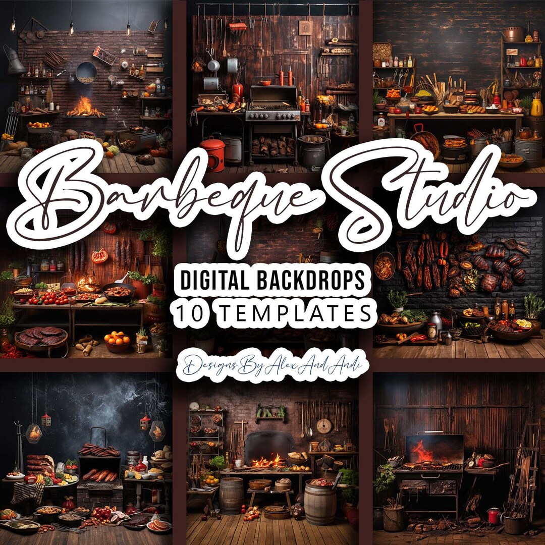 Barbeque Studio Backdrop Background Digital Birthday Child Photo Shoot ...