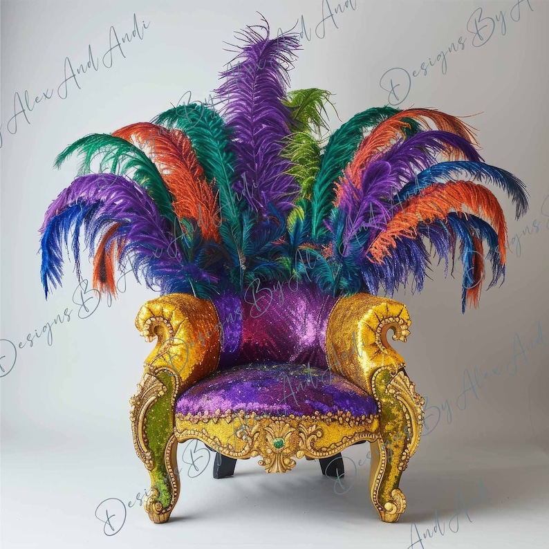Mardi Gras Throne Digital Overlay Backdrop Background Event Photo ...