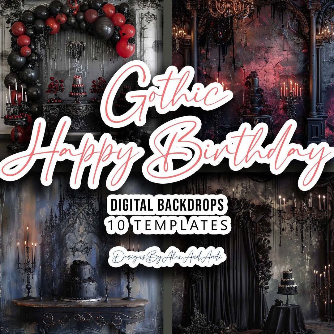 Gothic Happy Birthday Back Ground Birthday Overlay Birth Day Gothic ...