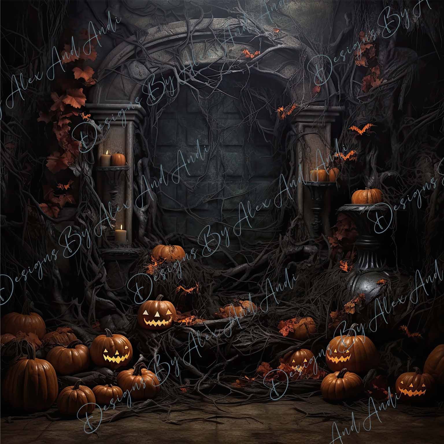 Halloween Studio Backdrop Background Digital Birthday Child Photo Shoot ...