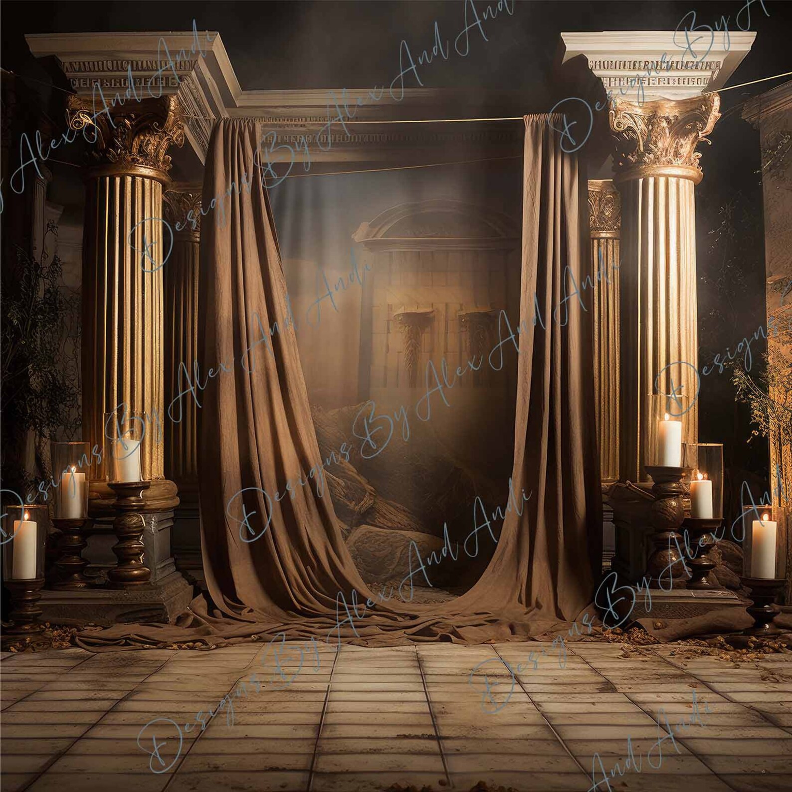 Ancient Greek Digital Backdrop Overlay Wedding Sweet 16 Background ...