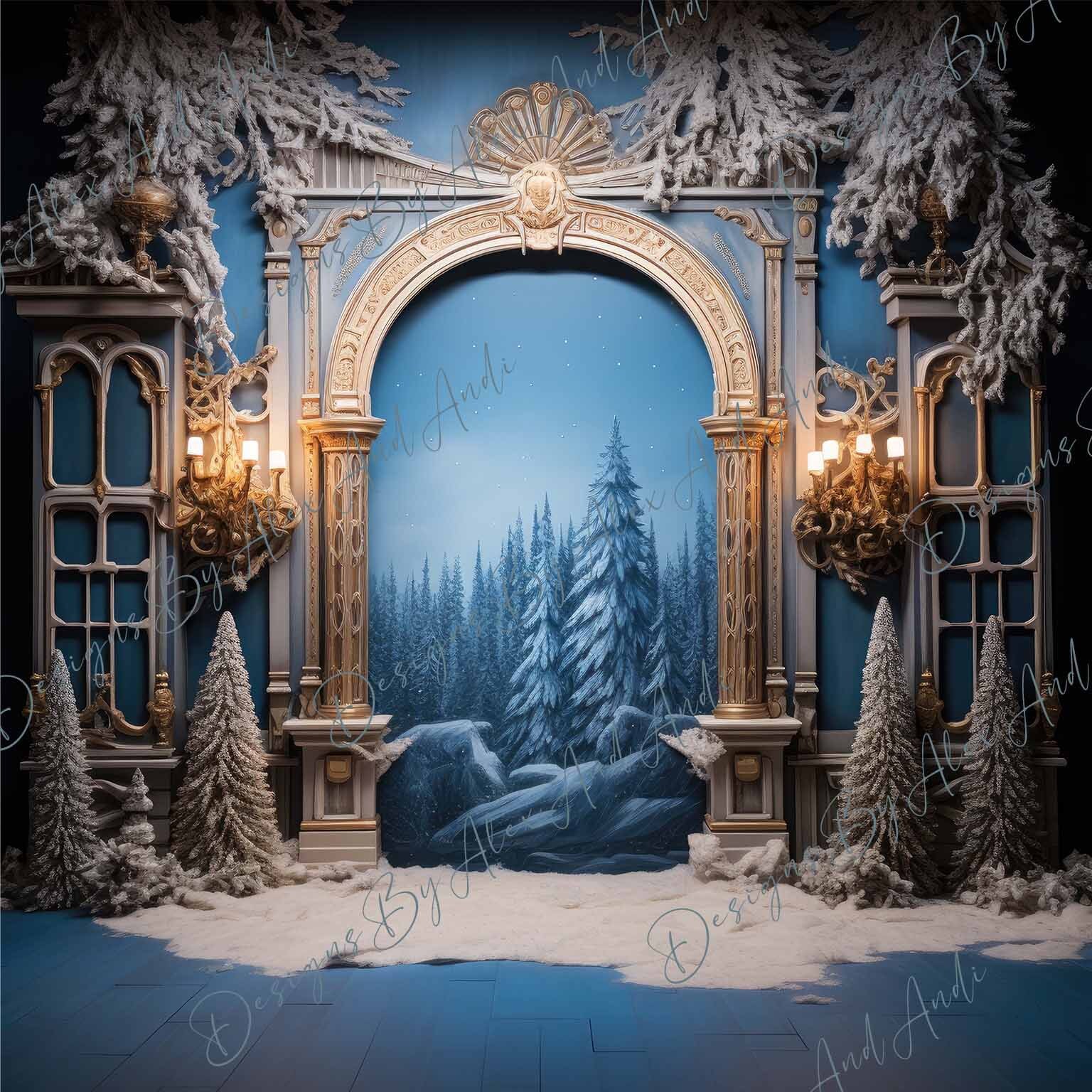 Nutcracker House Digital Backdrop Overlay Background Wedding Birthday ...