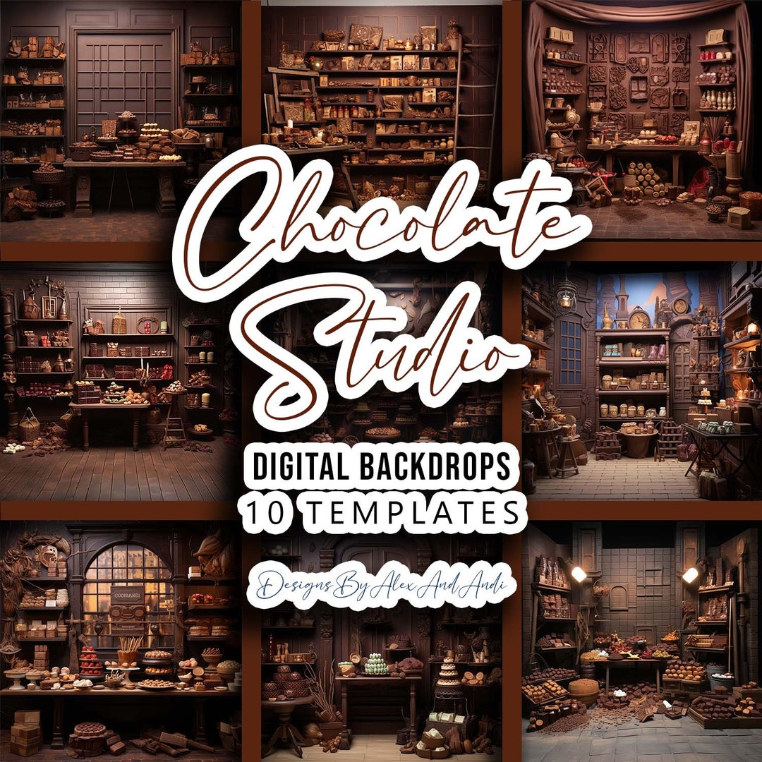 Chocolate Studio Backdrop Background Digital Birthday Child Photo Shoot ...
