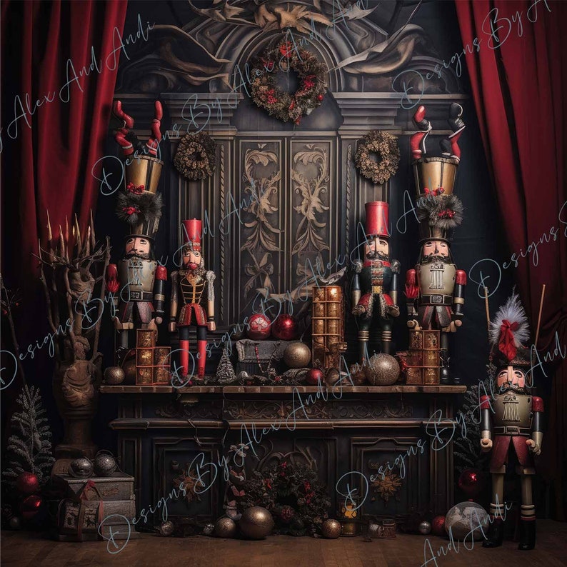 Nutcracker House Digital Backdrop Overlay Background Wedding Birthday ...