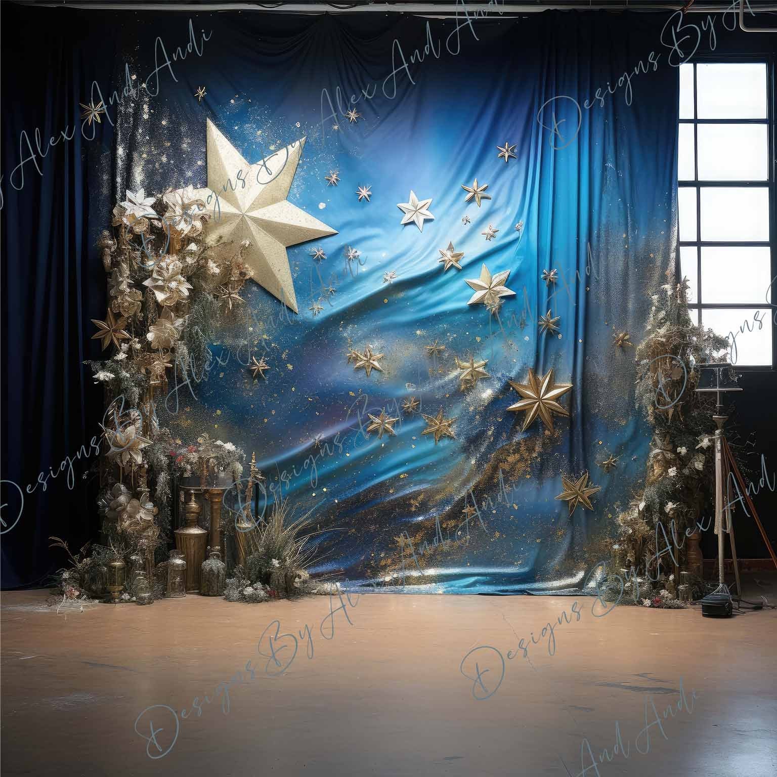 Shimmering Studio Prop Backdrop Background Digital Birthday Child Photo ...