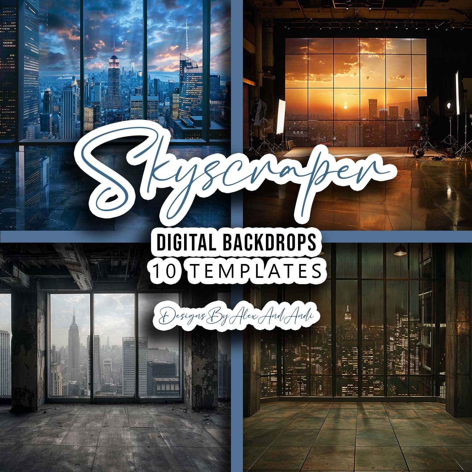 Skyscraper Digital Overlay Backdrop Background Event Photo Picture ...