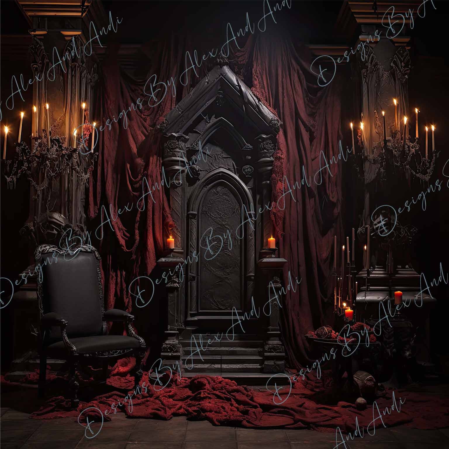 Vampire Studio Backdrop Background Digital Birthday Child Photo Shoot ...
