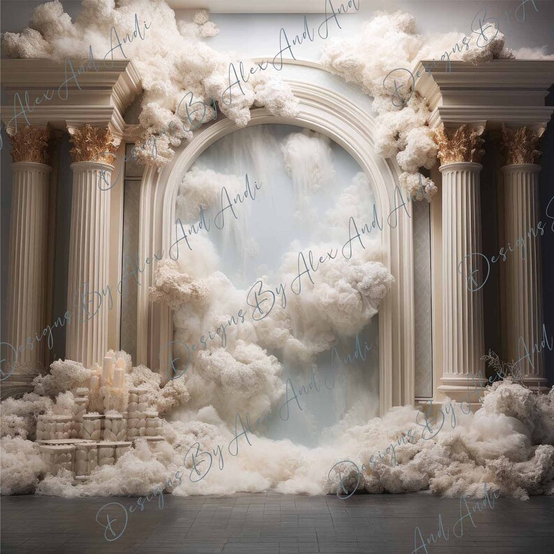 Baptism Tub Digital Backdrop Overlay Background Wedding Birthday Child ...