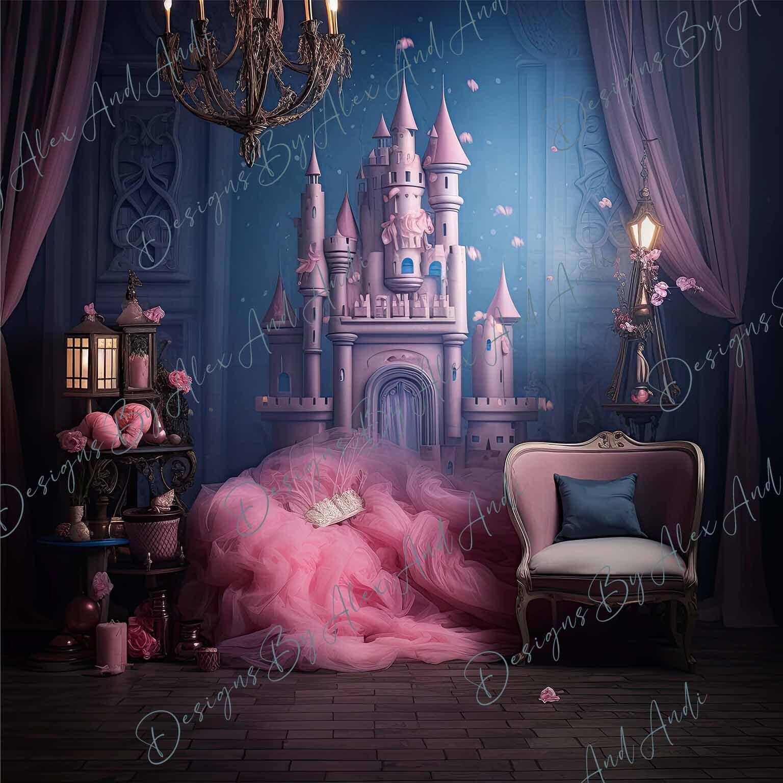Princess Studio Backdrop Background Digital Child Sweet 16 Photo Shoot ...