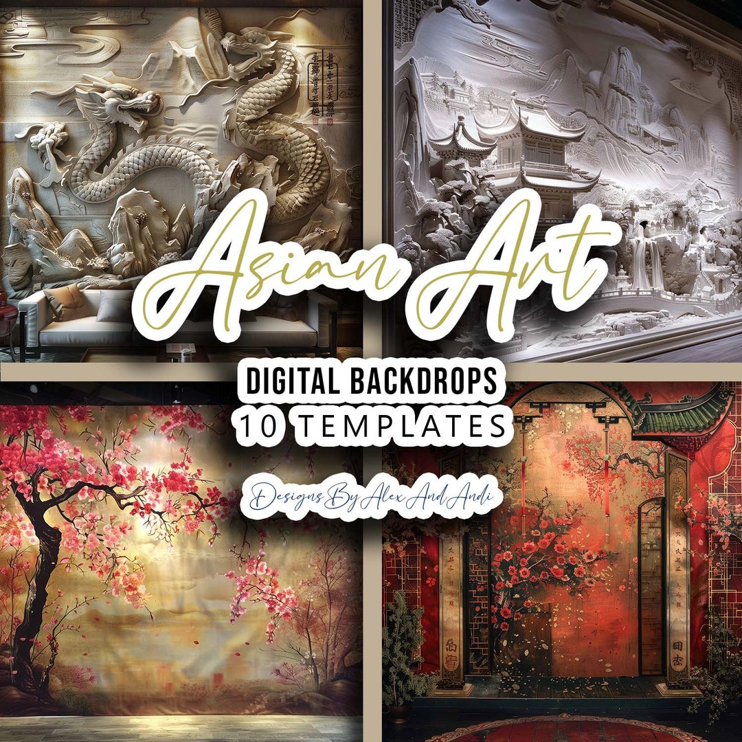 Asian Art Back Ground Art Overlay Model Back Drop Photo Backdrop ...