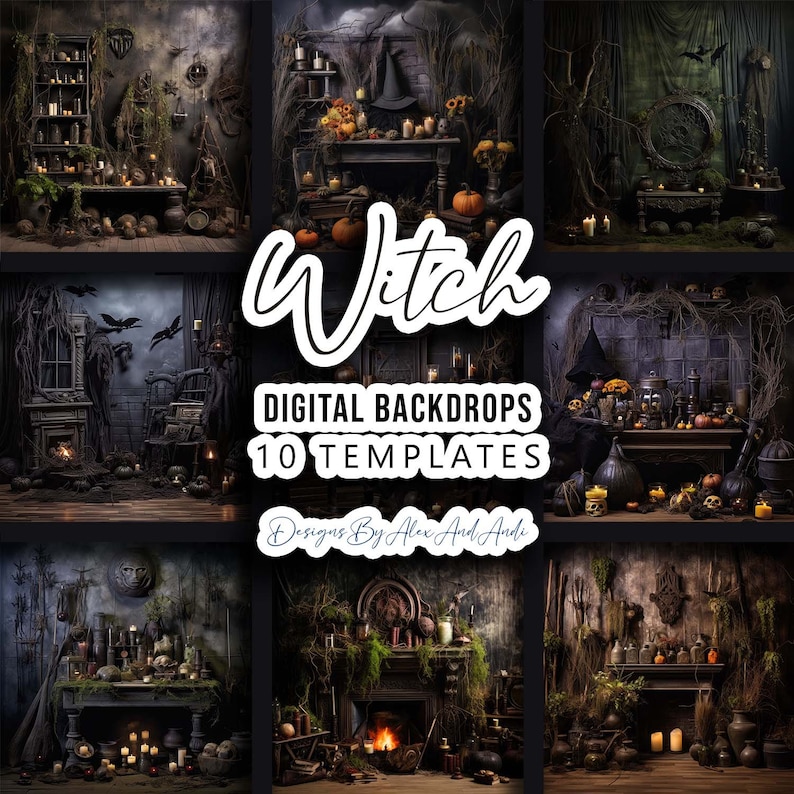 Witch Backdrop Background Digital Birthday Child Photo Shoot Picture ...