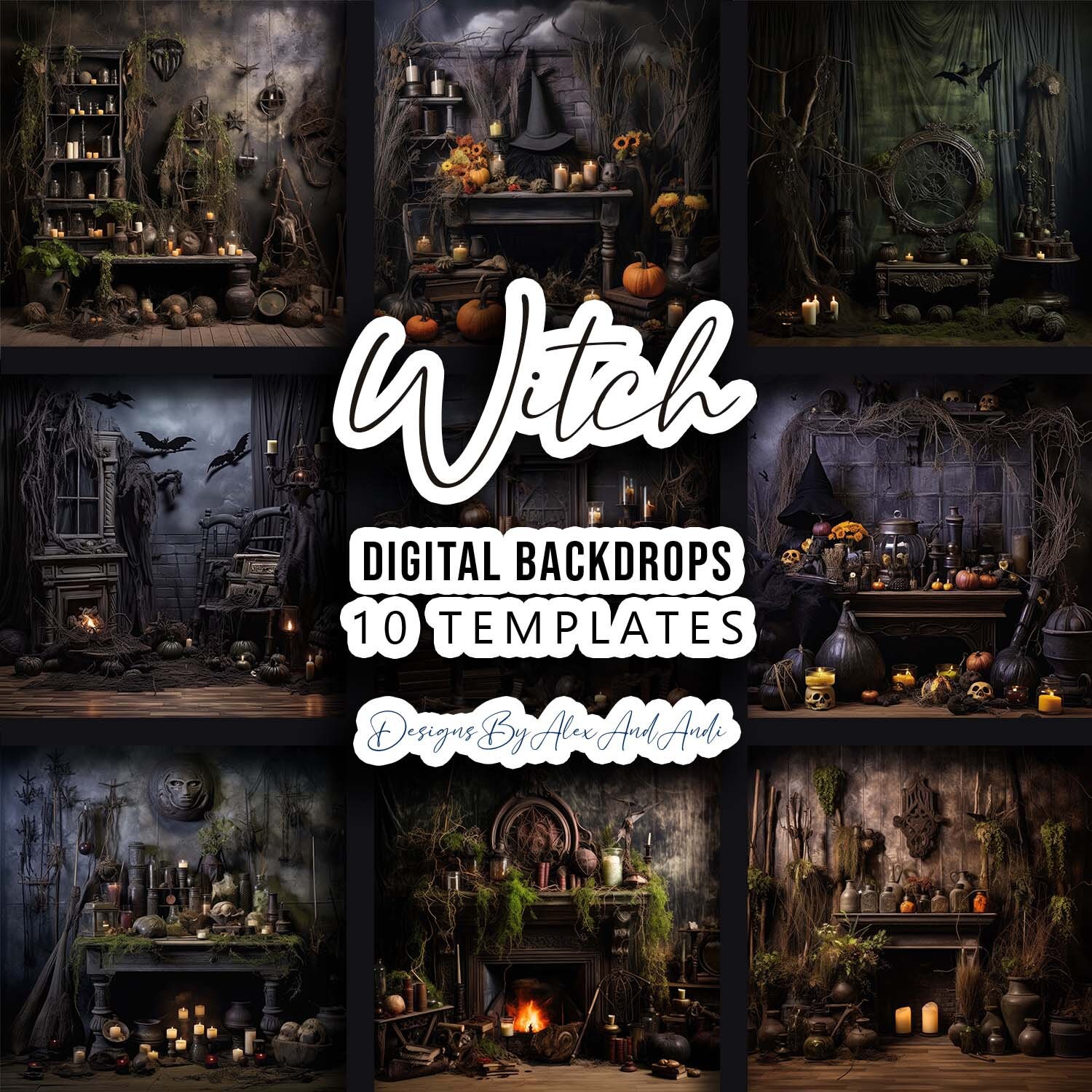 Witch Backdrop Background Digital Birthday Child Photo Shoot Picture ...