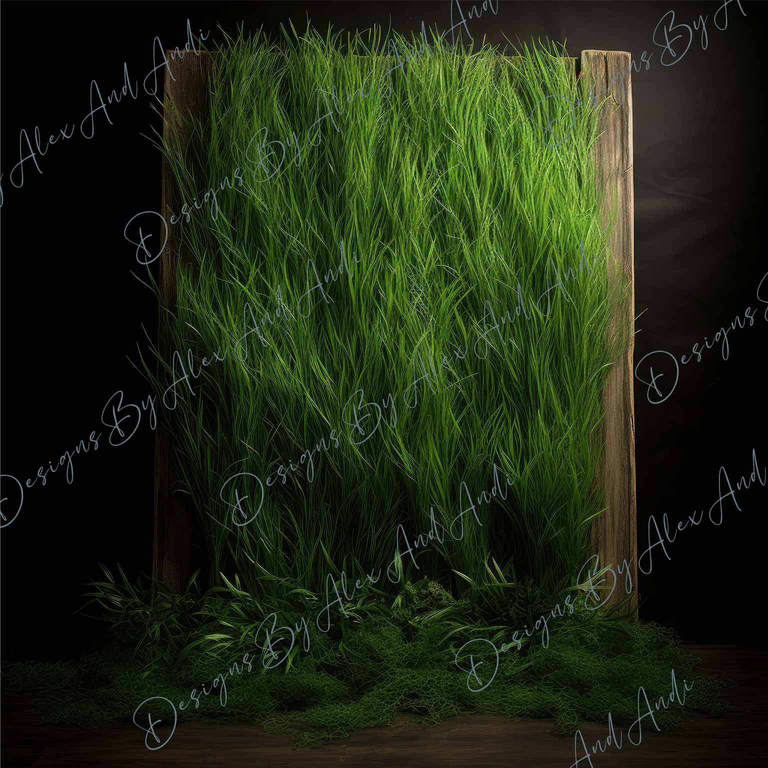 Green Grass Digital Backdrop Overlay Wedding Sweet 16 Background ...