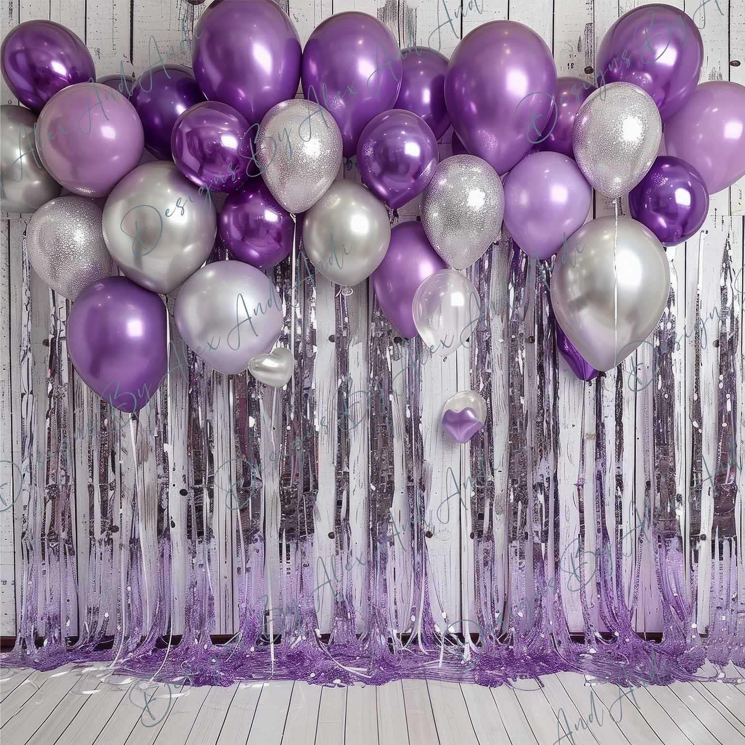 Purple Silver Celebrity Background Model Back Ground Booth Party Birth ...