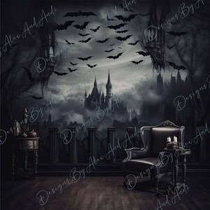 Vampire Room Digital Backdrop Background Birthday Child Photo Shoot ...