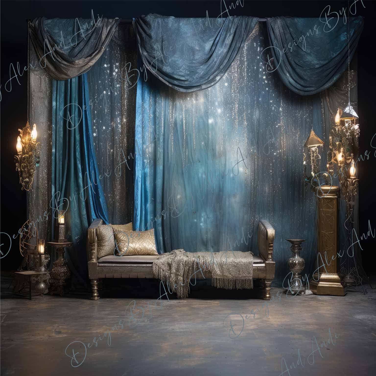 Shimmering Wall Backdrop Background Digital Birthday Child Photo Shoot ...