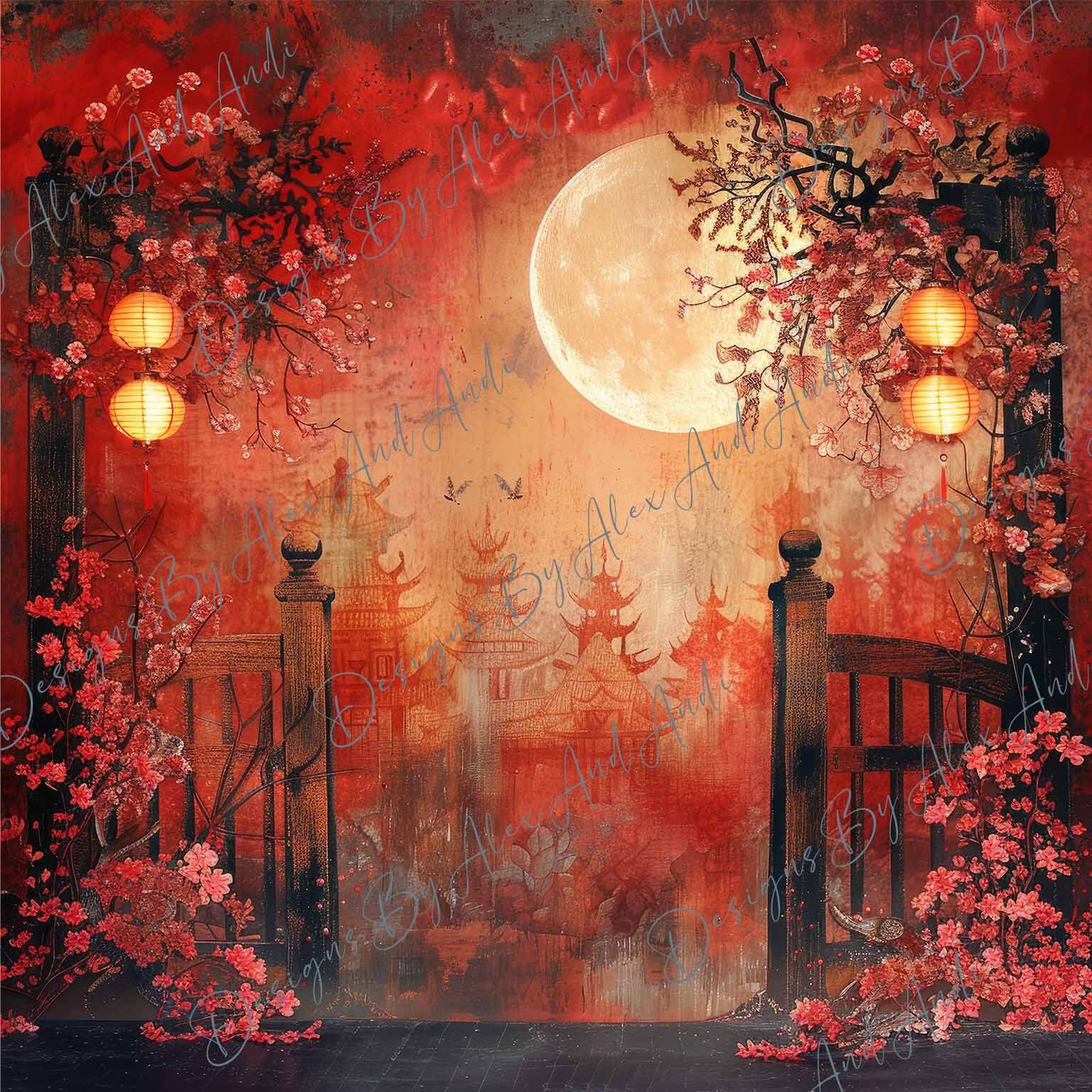 Asian Art Back Ground Art Overlay Model Back Drop Photo Backdrop ...