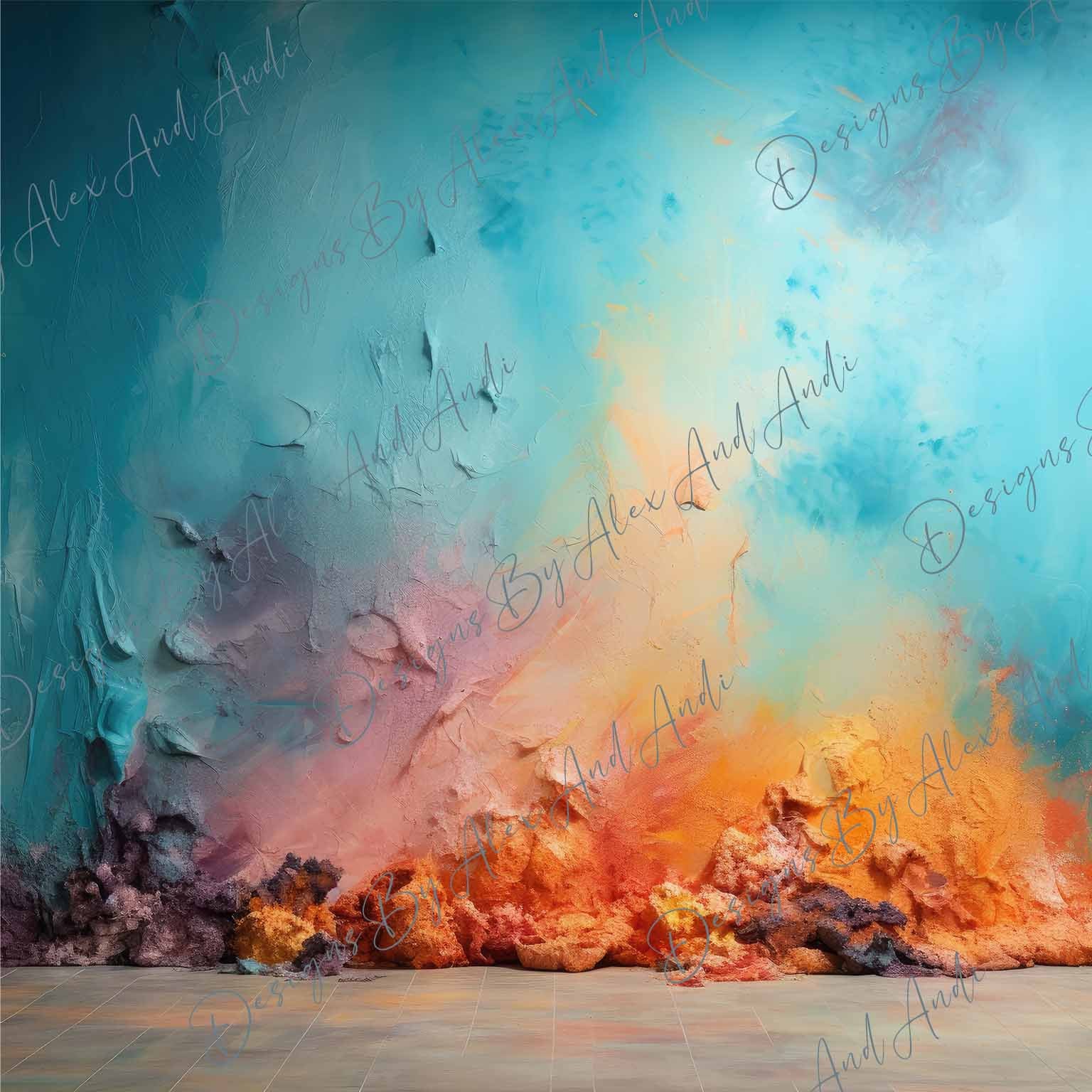 Color Wall Digital Backdrop Overlay Background Birthday Child Photo ...