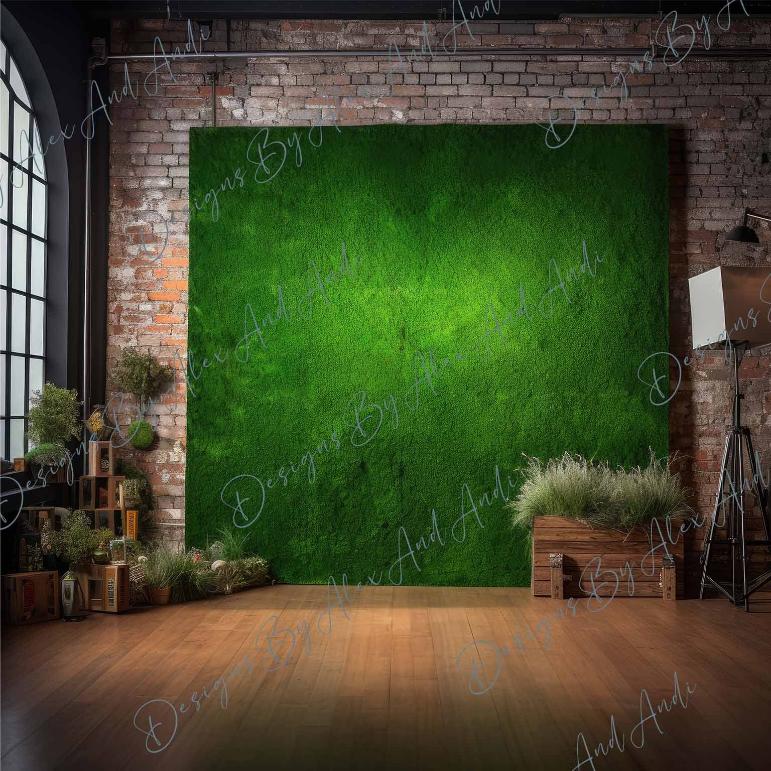 Grass Warehouse Studio Grass Backdrop Wall Digital Backdrop Overlay ...