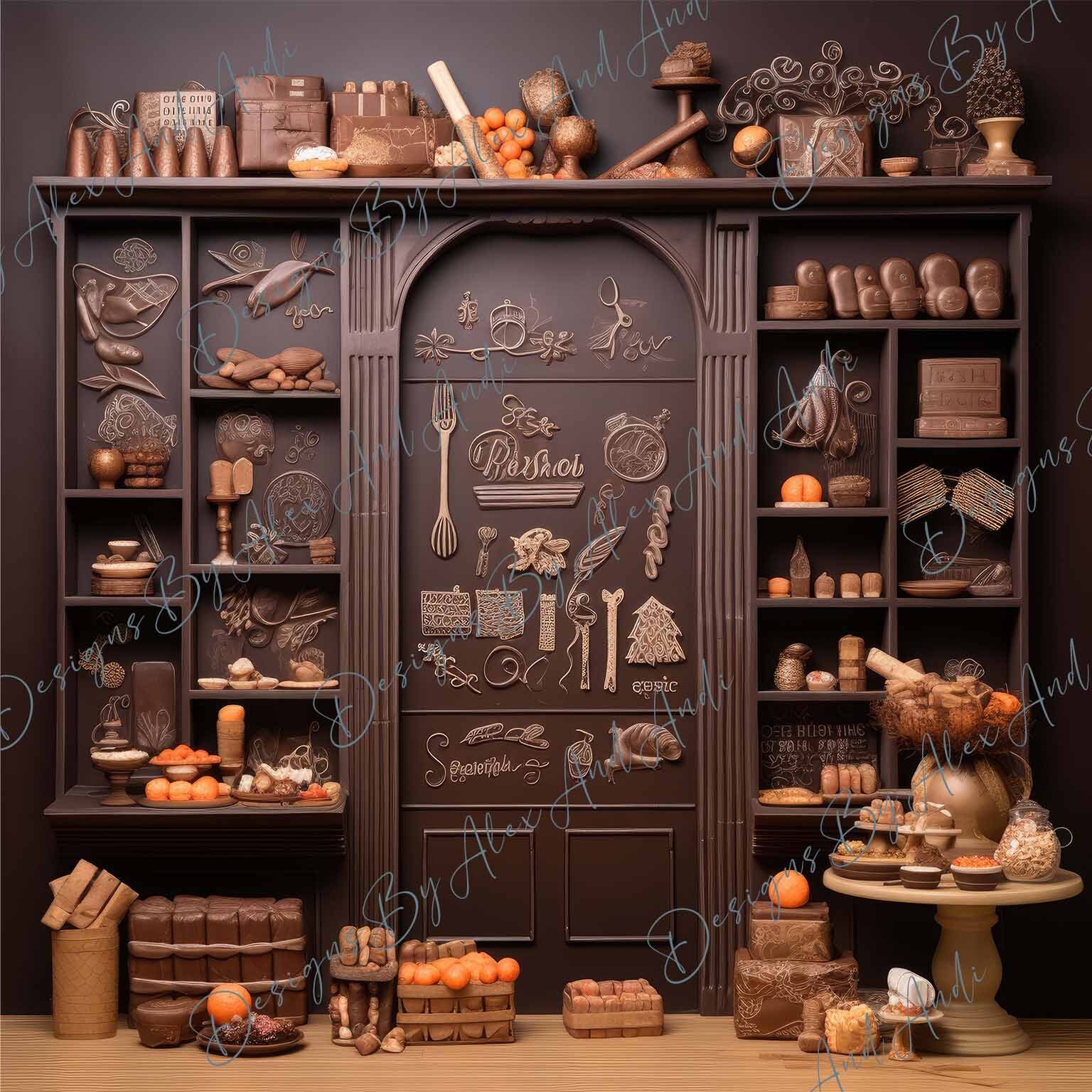 Chocolate Room Backdrop Background Digital Birthday Child Photo Shoot ...