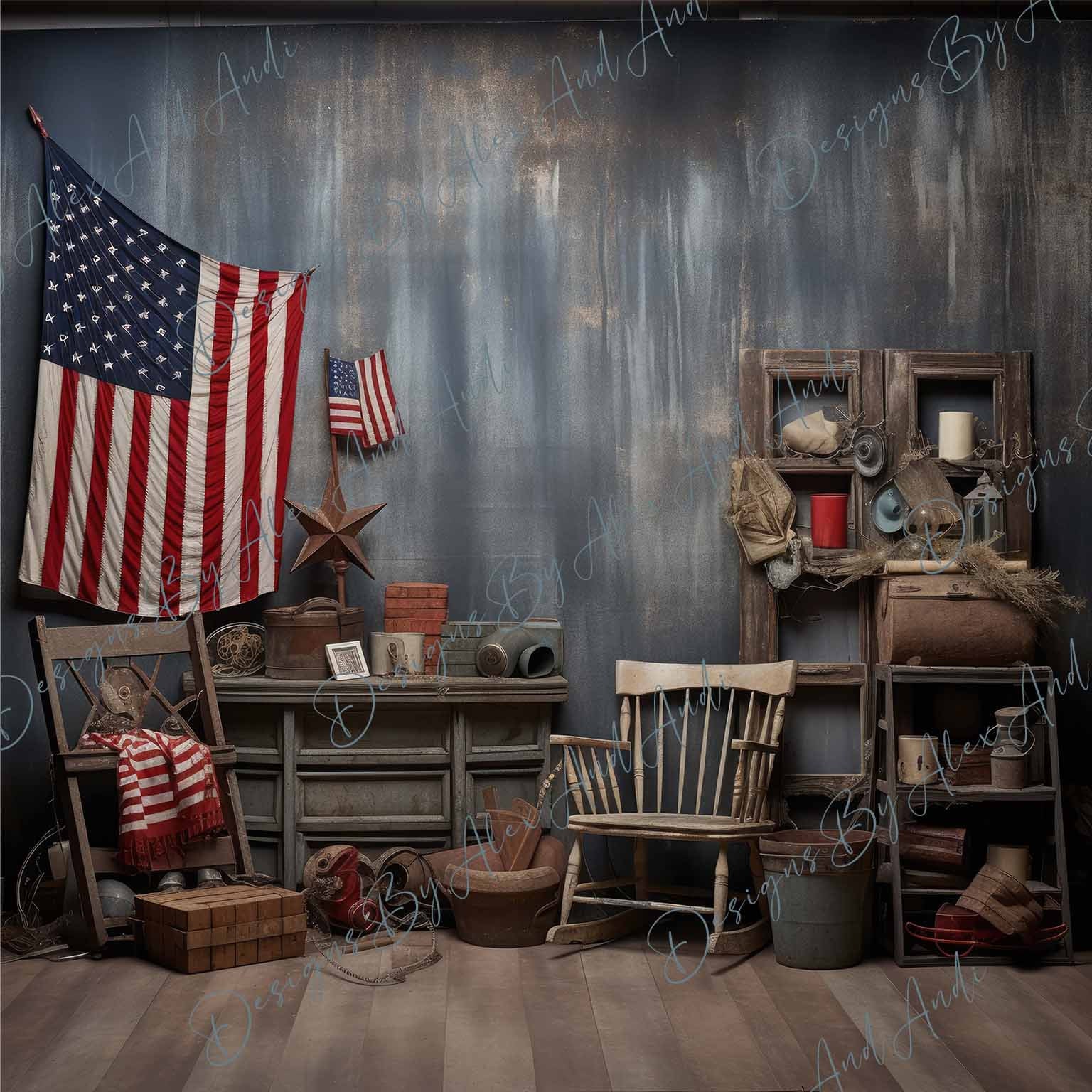 Labor Day Studio Backdrop Background Digital Birthday Child Photo Shoot ...