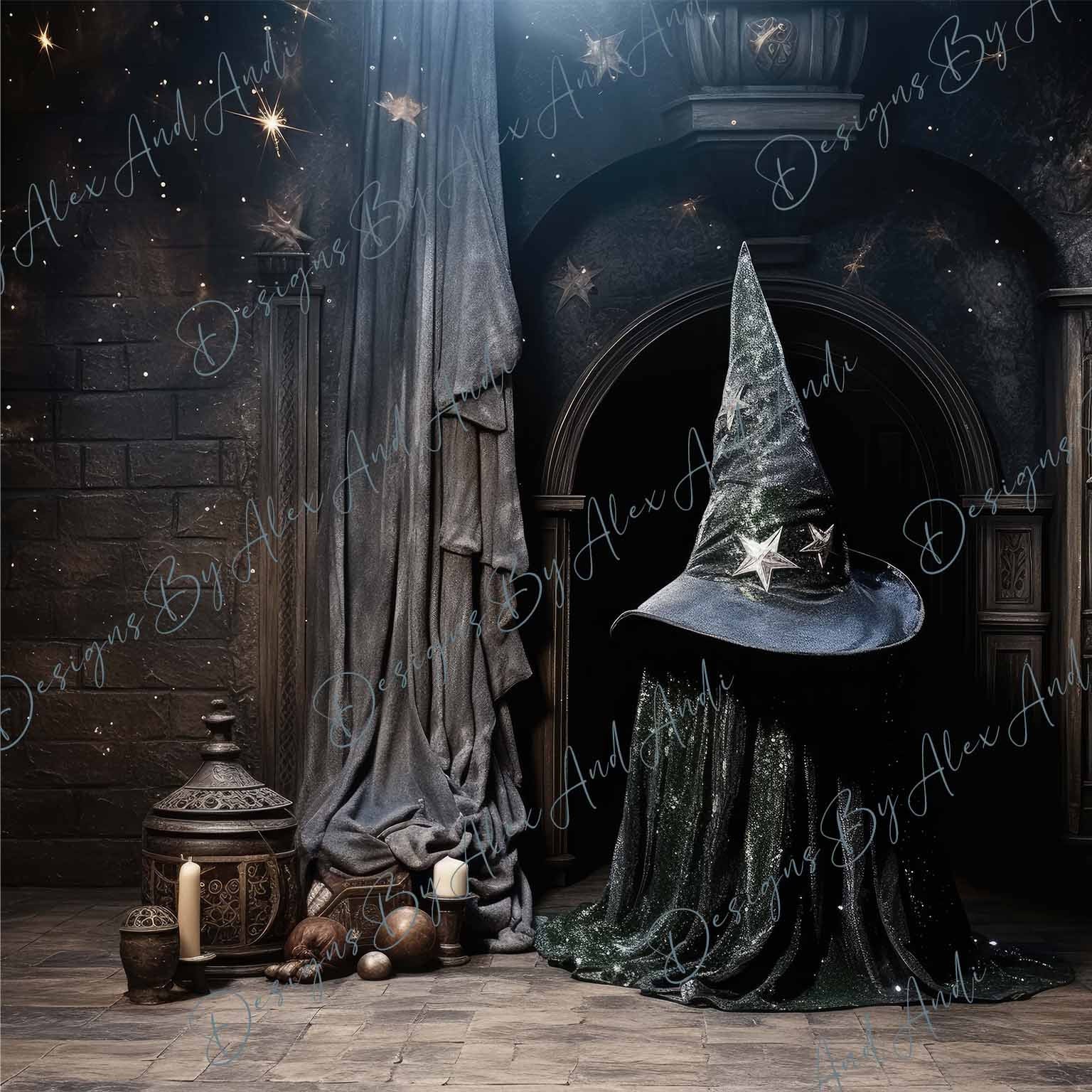 Wizard Backdrop Background Digital Birthday Child Photo Shoot Picture ...