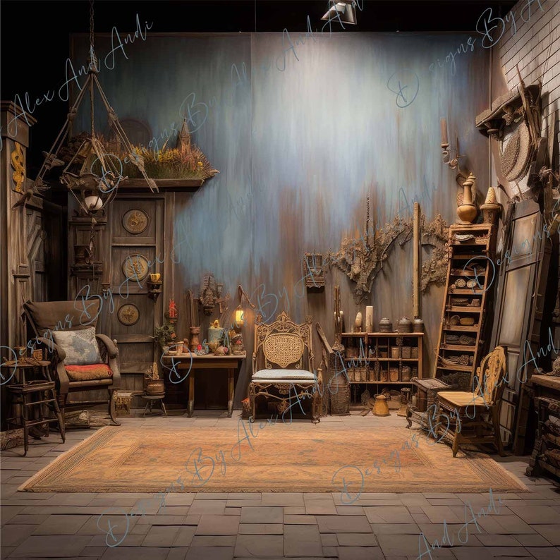 Arts and Crafts Studio Backdrop Artful Backdrop Background Digital ...