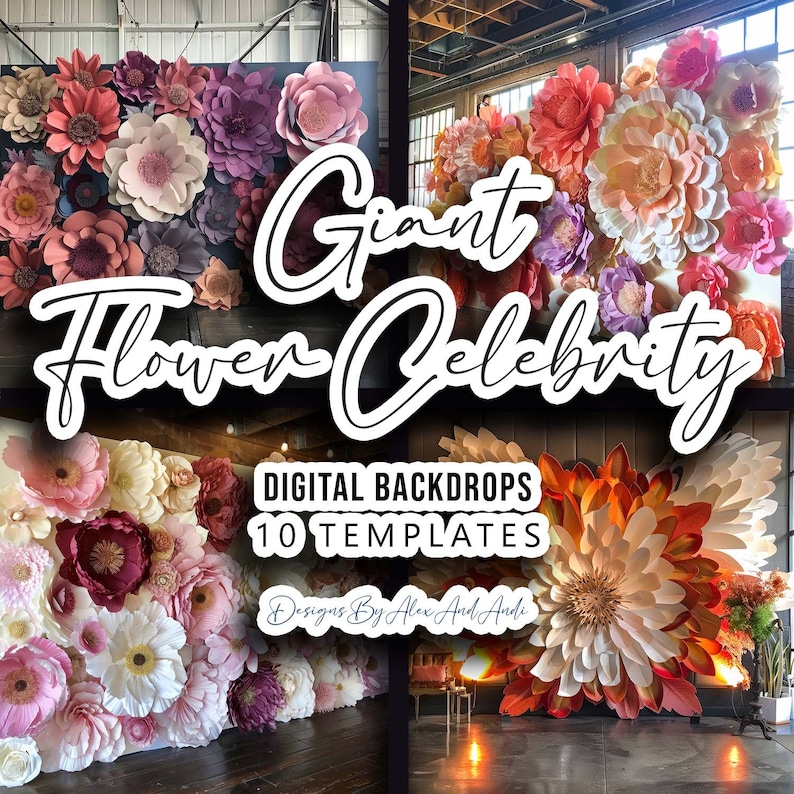Giant Flower Celebrity Digital Overlay Backdrop Background Party ...