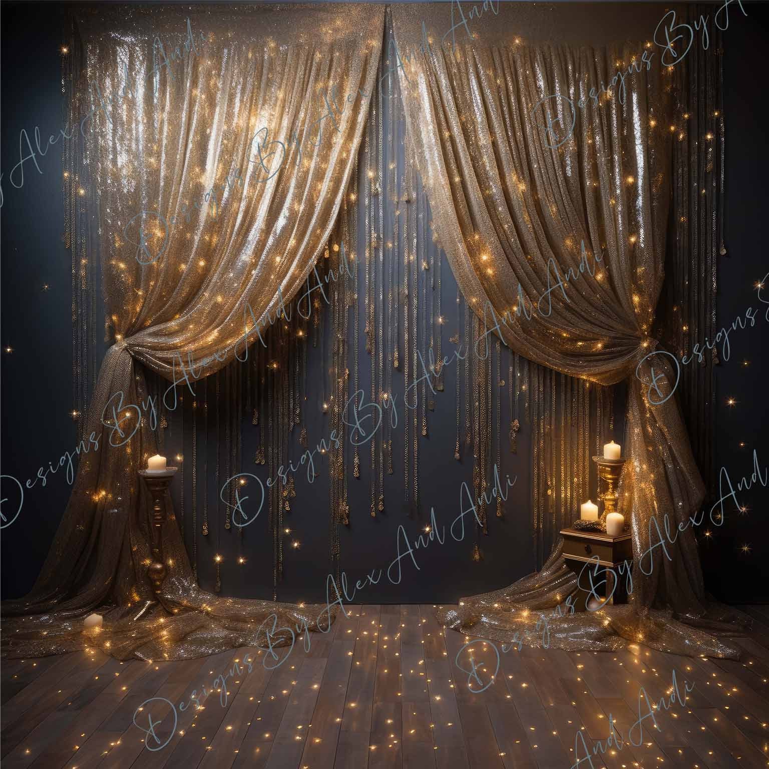 Shimmering Wall Backdrop Background Digital Birthday Child Photo Shoot ...