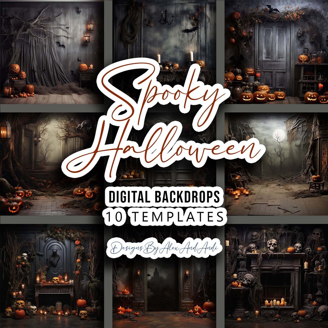 Spooky Halloween Backdrop Background Digital Birthday Child Photo Shoot ...