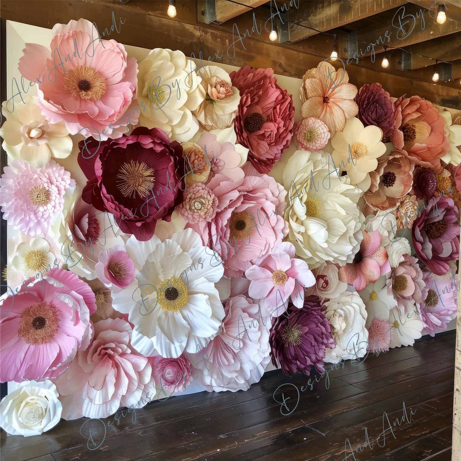 Giant Flower Celebrity Digital Overlay Backdrop Background Party ...
