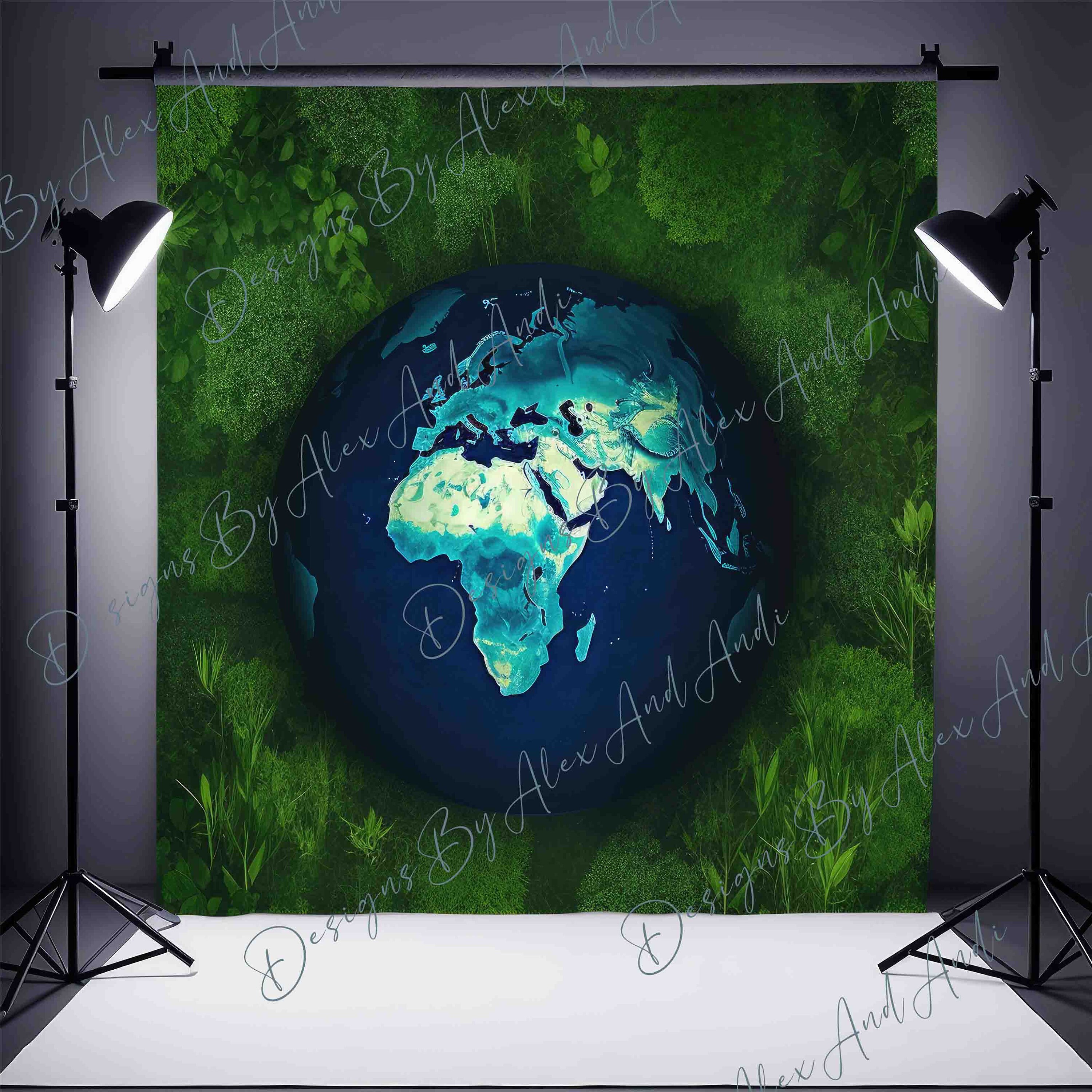 Earth Day Backdrop Background Digital Photo Shoot Studio Children ...